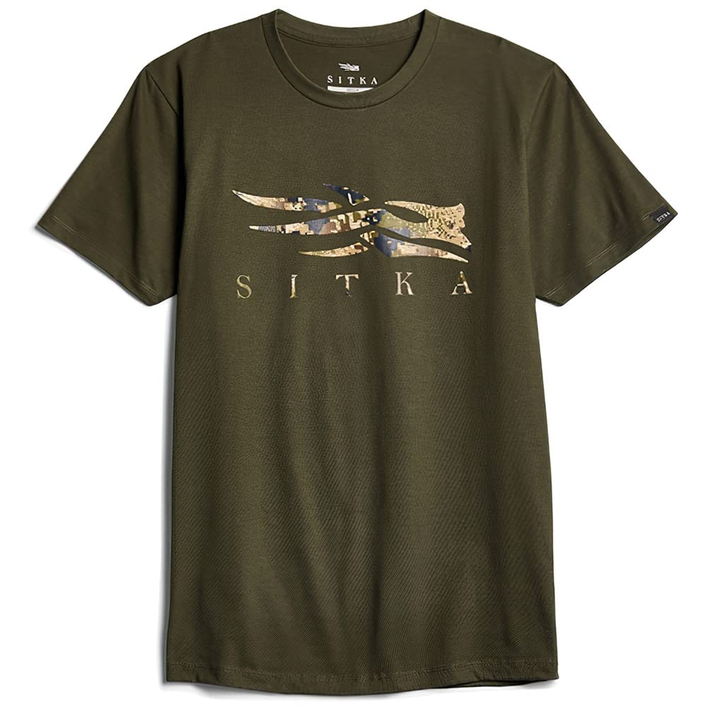 SITKA Gear Men's Everyday Cotton Optifade Icon Tee, Deep Lichen Subalpine, Large