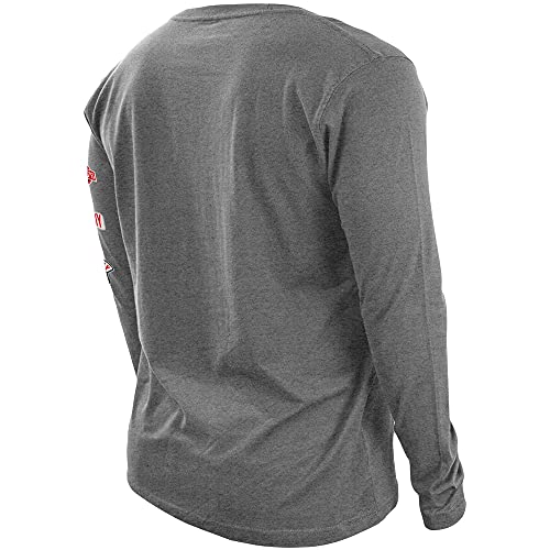 New Era Men's Heathered Gray Tampa Bay Buccaneers Hype 2-Hit Long Sleeve T-Shirt