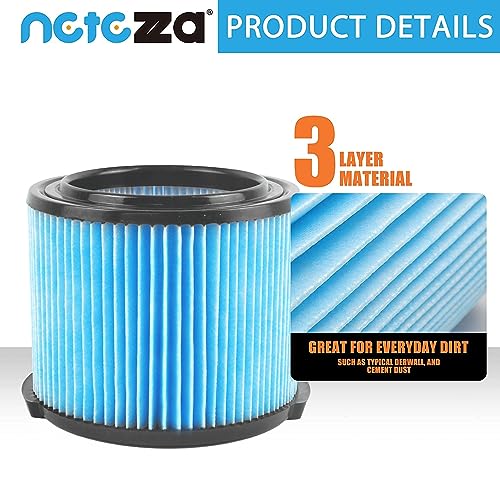 VF3500 Replacement 3-Layer Filter Compatible with riged VF3500 3-4.5 Gallon Vacuum Cleaner WD4050 WD4070 WD4522, 2 PACK