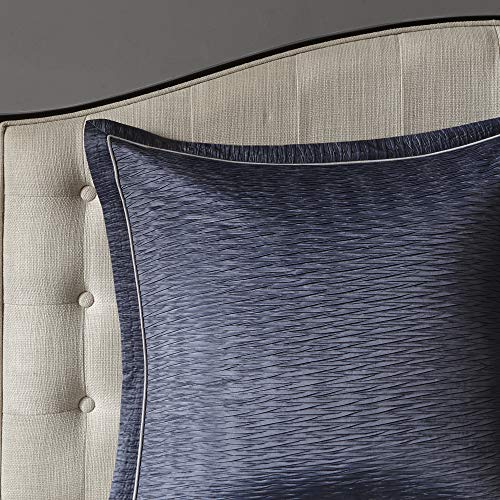 Madison Park Sophisticate 8 Piece Velvet Comforter Set Bedding, King, Grey