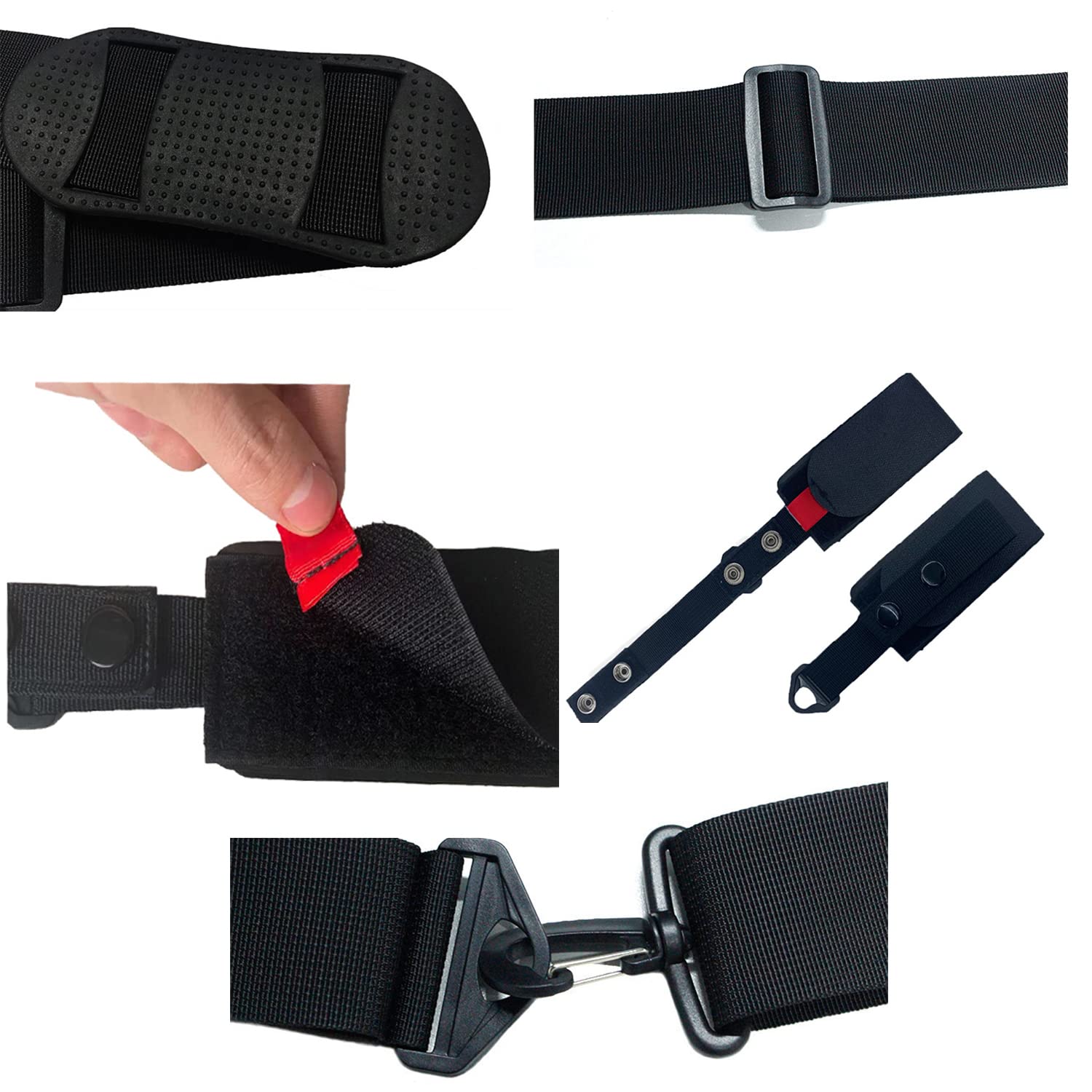Ski Strap Shoulder Carrier and Ski Pole Carrier Strap – Adjustable Shoulder Sling with Cushioned Holder – Skiing Accessory for Ski Gear Travel Carrying