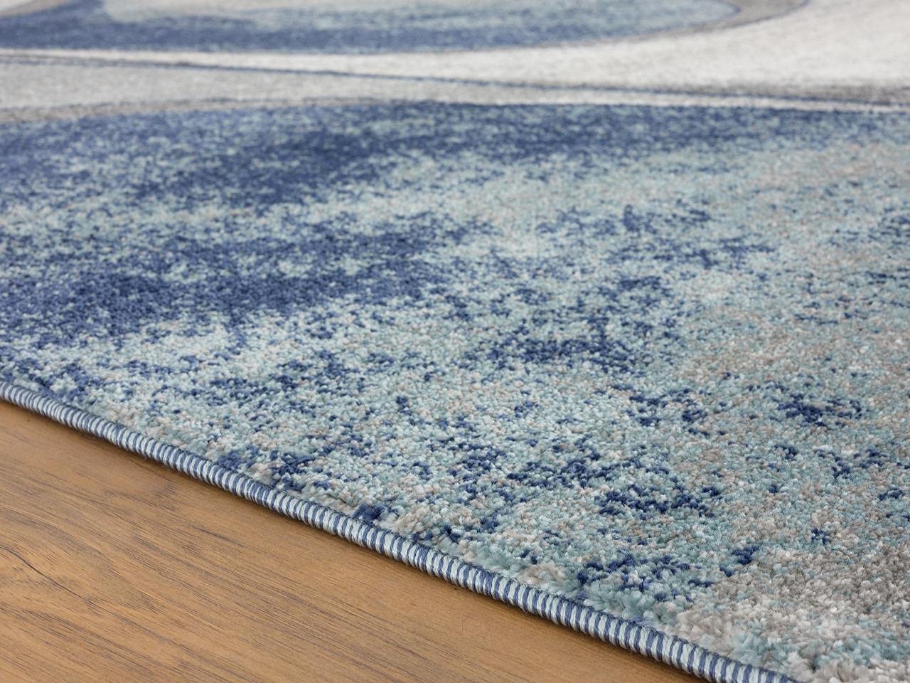 LUXE WEAVERS Tower Hill Abstract Blue 5x7 Area Rug