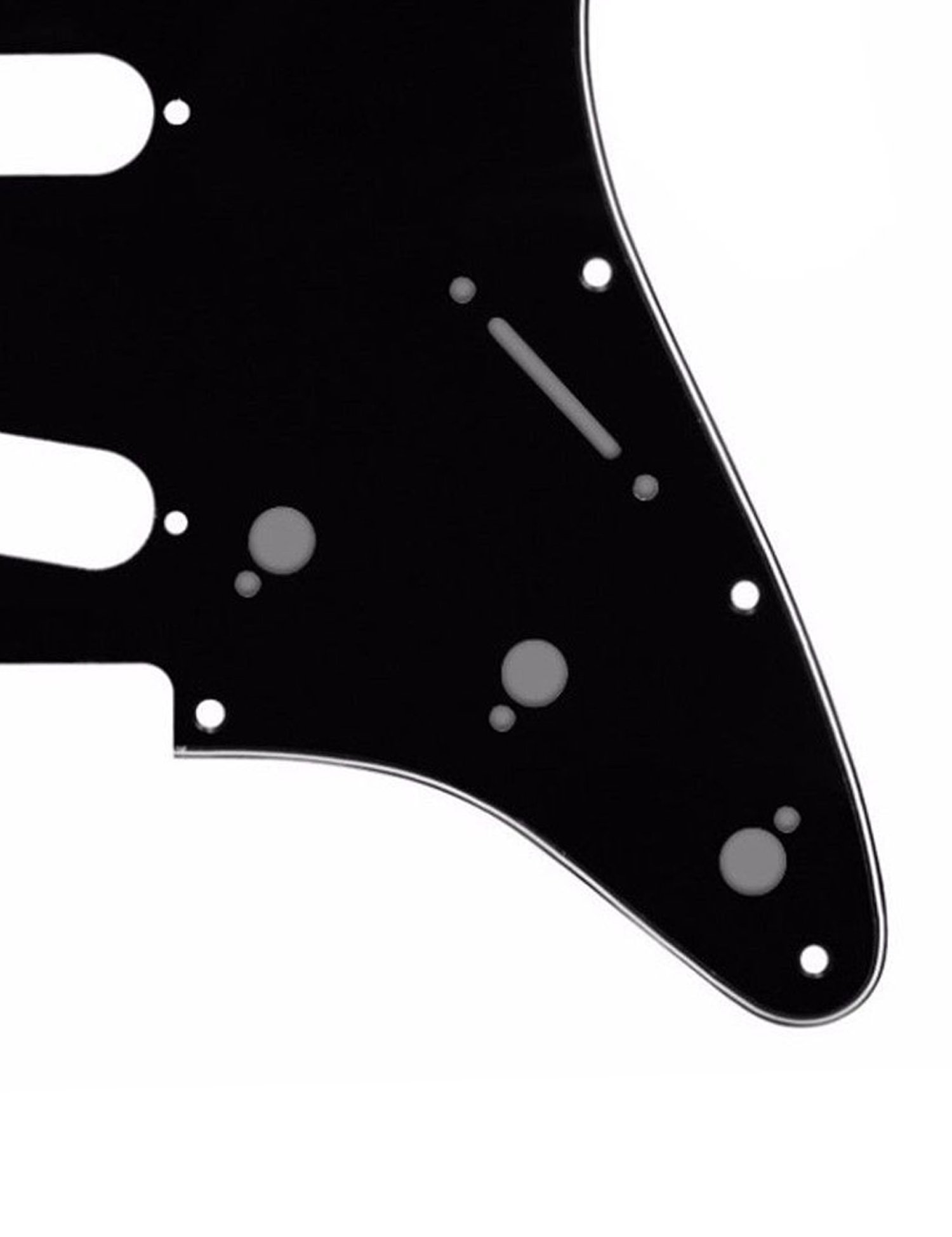 Metallor Electric Guitar Pickguard 3 Ply 11 holes SSS Single Coil Compatible with Strat Style Modern Guitar Parts Replacement(Black)