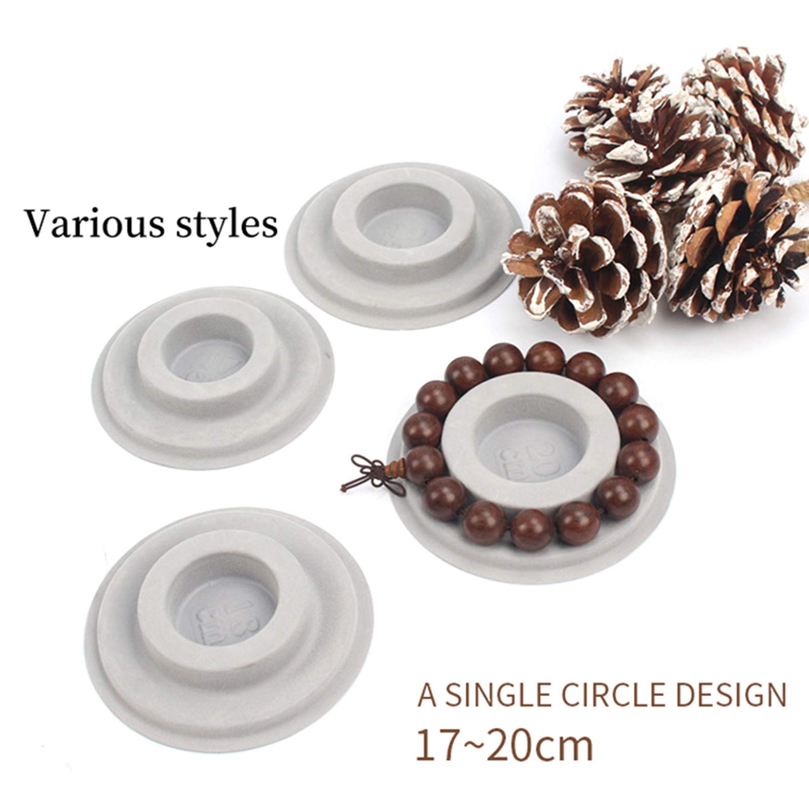Qingsi 5 Pcs Various Sized Bead Design Board Bracelet Design Board Flocked Bead Board Necklace Beading Jewelry Organizer Tray DIY Jewelry Making Tray
