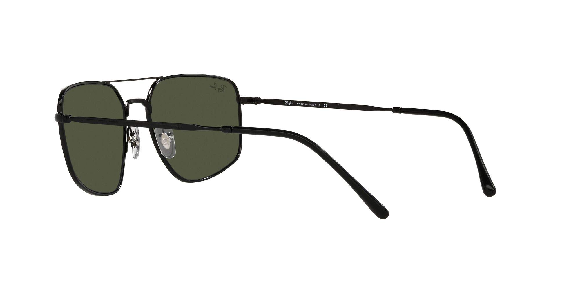 Ray-Ban Rb3666 Rectangular Sunglasses, Silver/Grey Gradient Dark Grey, 56 mm