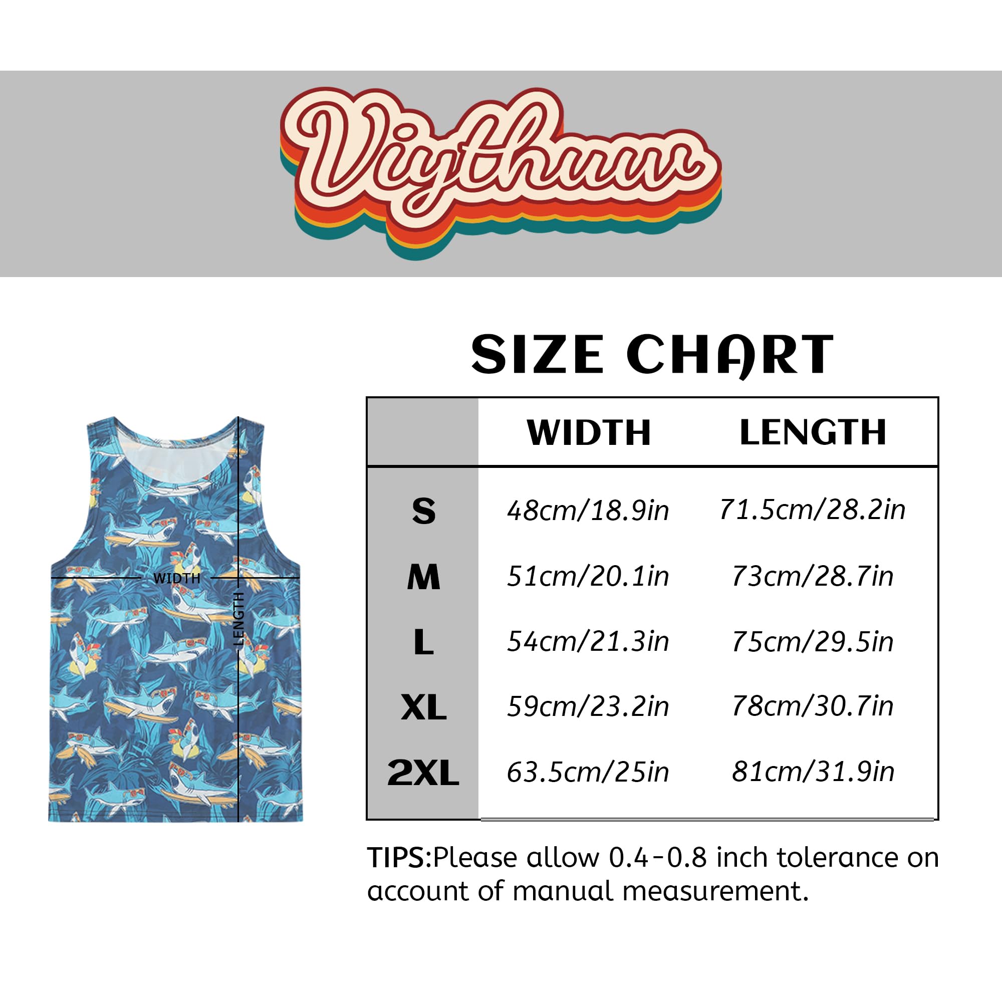 Mens Tank Tops Funny Graphic Tank Tops for Men 3D Printed Cool Summer Beach Sleeveless Mens Shark Tank Top Undershirt