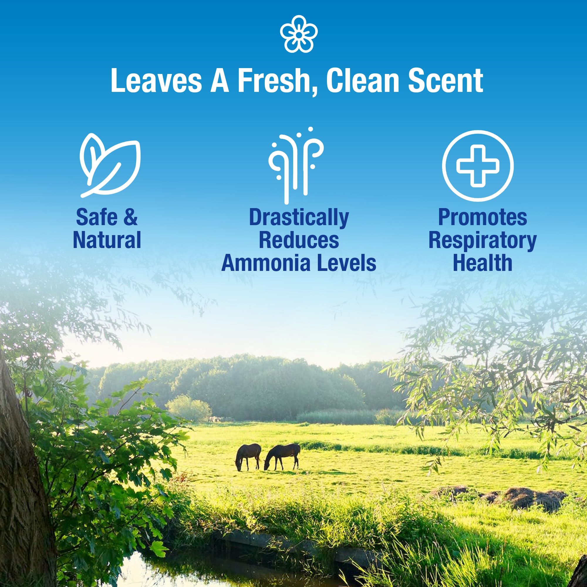 MICROBE-LIFT Horse Manure & Urine Eliminator for Use in Stables and Barns, Use on all Surfaces and Supplies, Ammonia Reducer, Highly Concentrated Formula, 1 Gallon