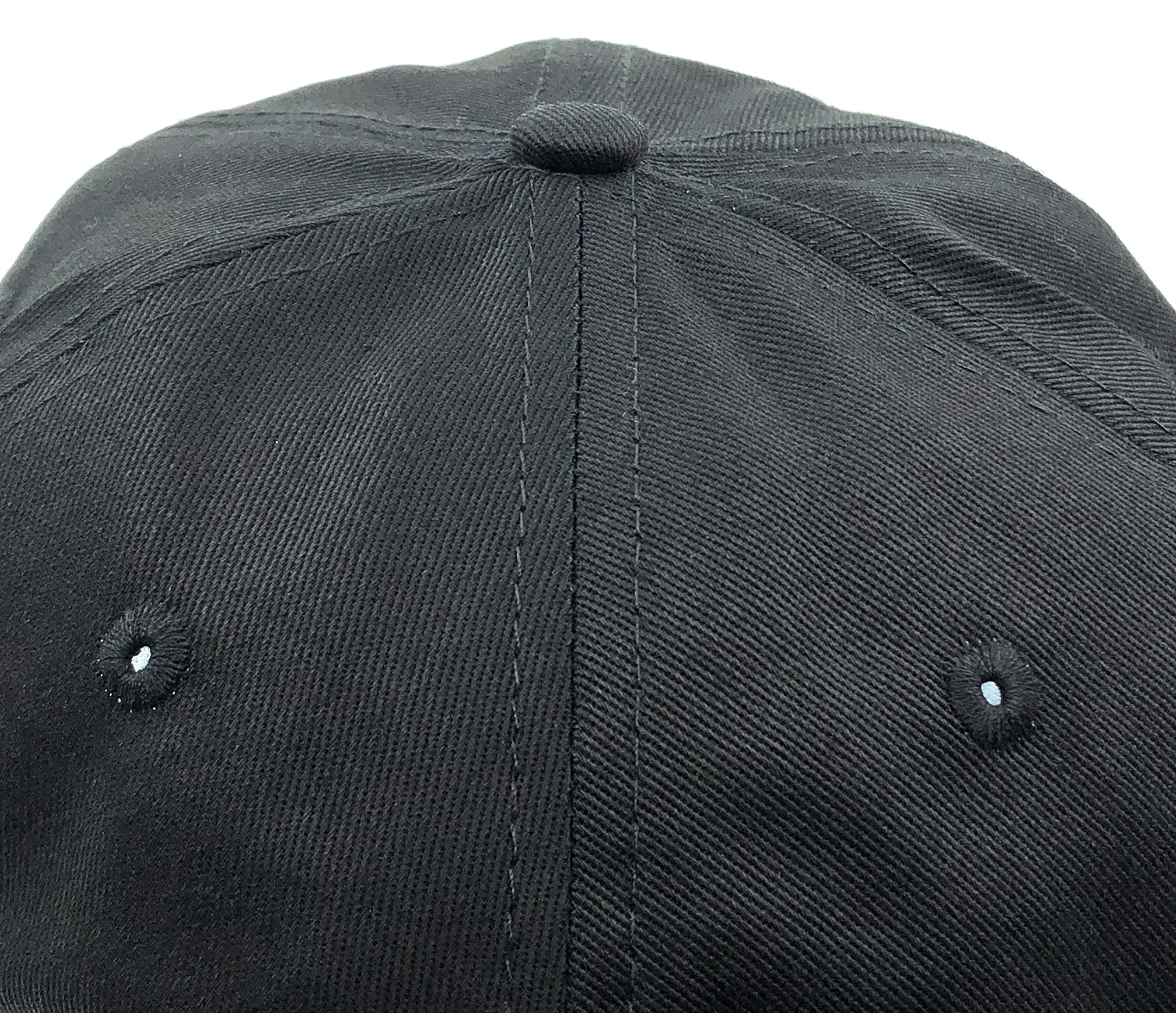SYWHPS Bunny Hat Baseball Cap Embroidered Adjustable (Bunny S1) Black