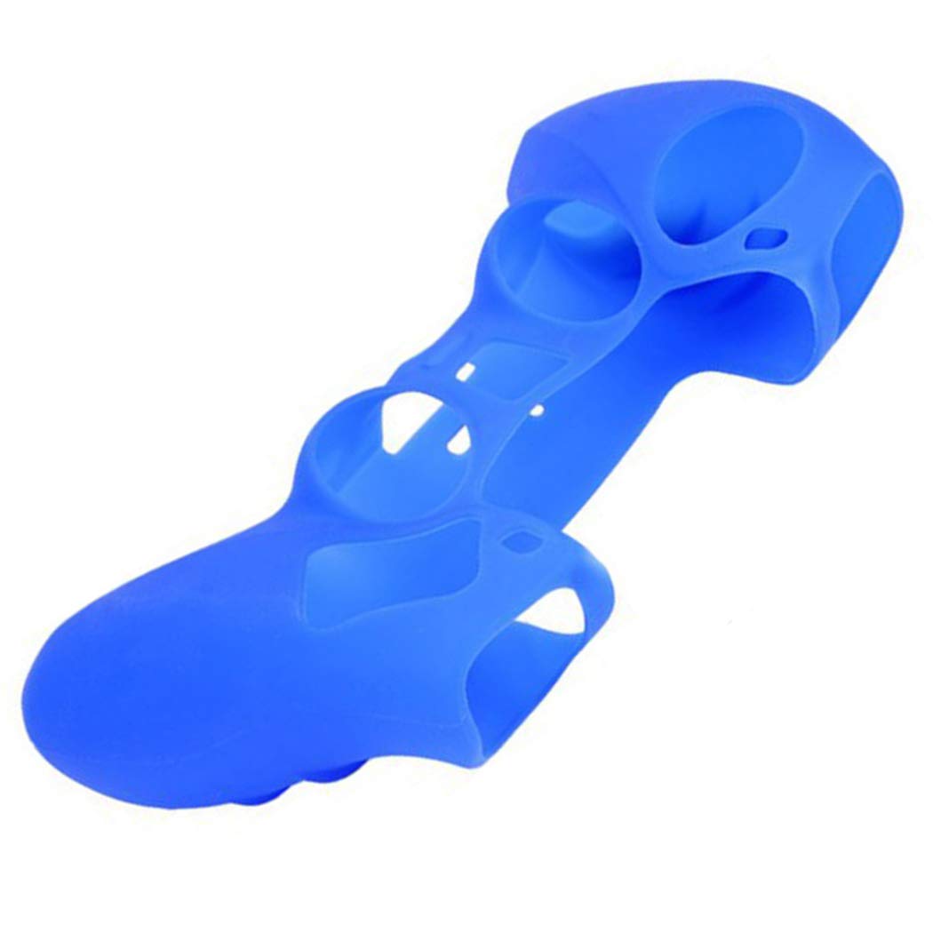 PS5 Anti-Slip Silicone Case Cover for Playstation 5 DualSense Wireless Controller with 4 Thumb Grip Caps (Blue)
