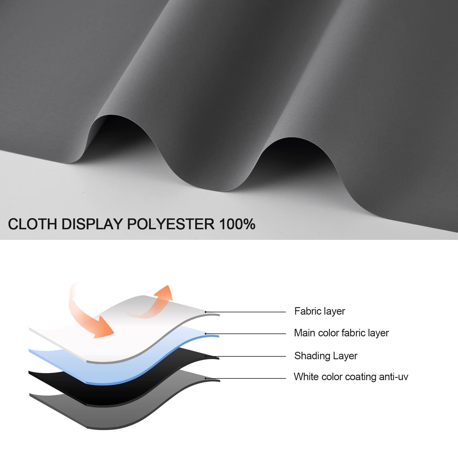Lululand Window Roller Shades Cordless 100% Blackout(23" W x 72" H, Grey),with Spring System to Protect Privacy and Maintain Room Temperature.Easy to Install, Suitable for Home, Office