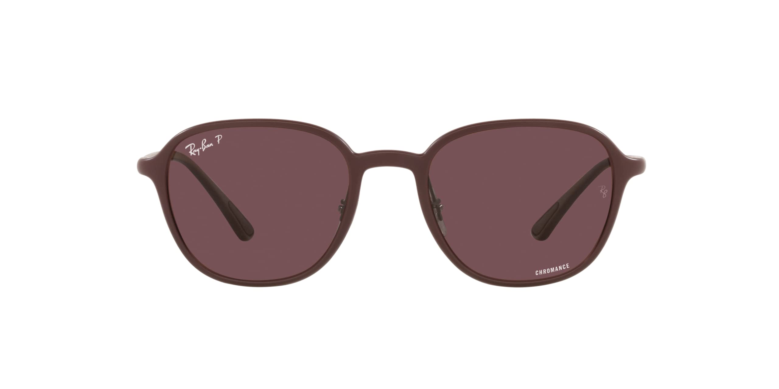 Ray-Ban Rb4341ch Chromance Square Sunglasses, Sanding Dark Violet/Purple Polarized, 51 mm
