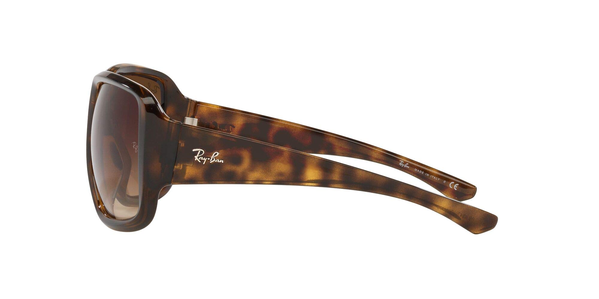 Ray-Ban Rb4347 Powderhorn Square Sunglasses, Havana/Brown Gradient Dark Brown, 60 mm