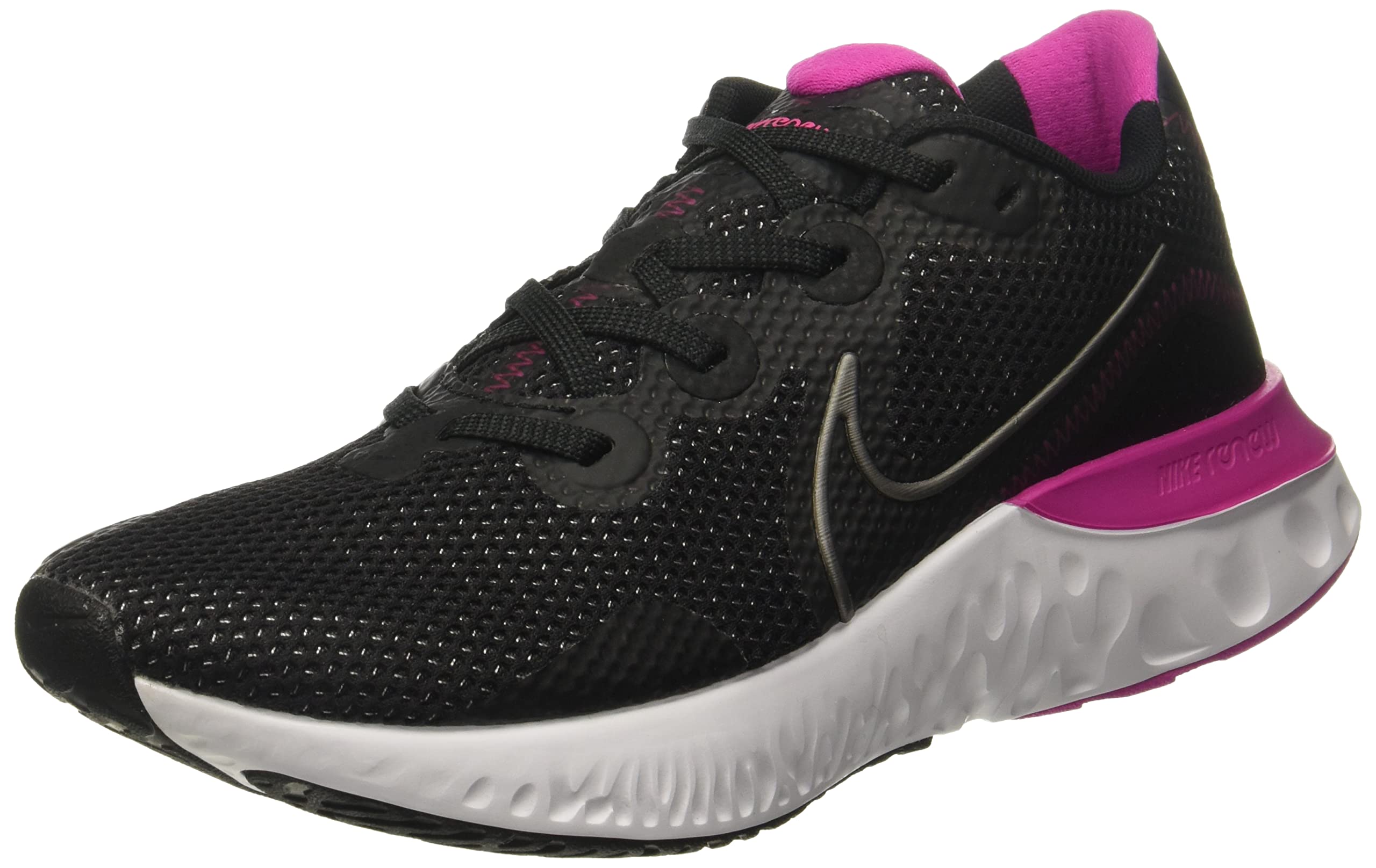 Nike Womens Renew Run Running Trainers CK6360 Sneakers Shoes (UK 3.5 US 6 EU 36.5, Black Dark Grey White 004)