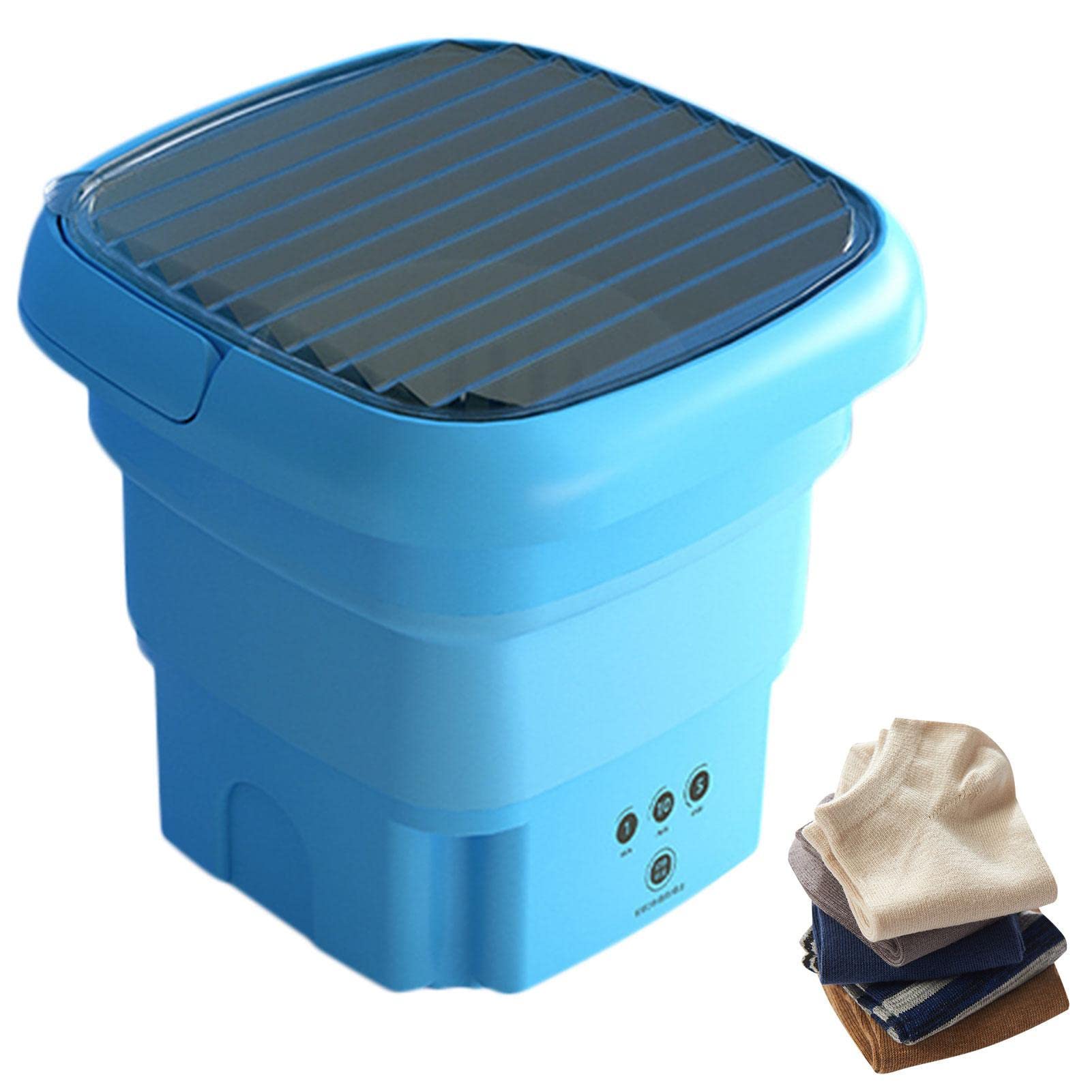Mini Washer, Small Portable Washing Machine, Foldable Mini Washer With Drain Basket, Deep Cleaning Laundry, Touch Screen Washing Machine For Apartment, Laundry, Camping, RV, Travel, Underwear, Persona