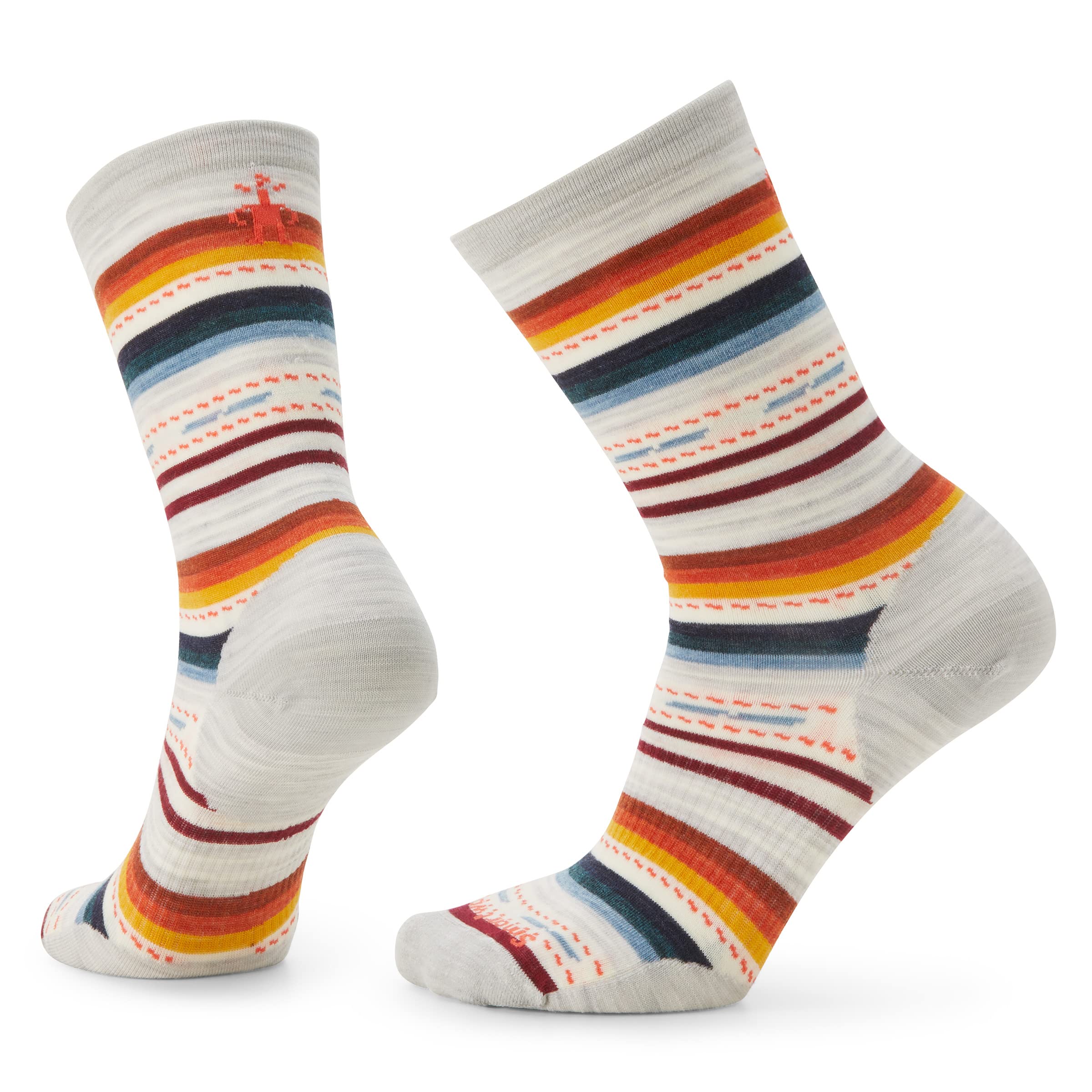 Smartwool Everyday Margarita Zero Cushion Merino Wool Crew Socks For Men and Women, Ash, Medium