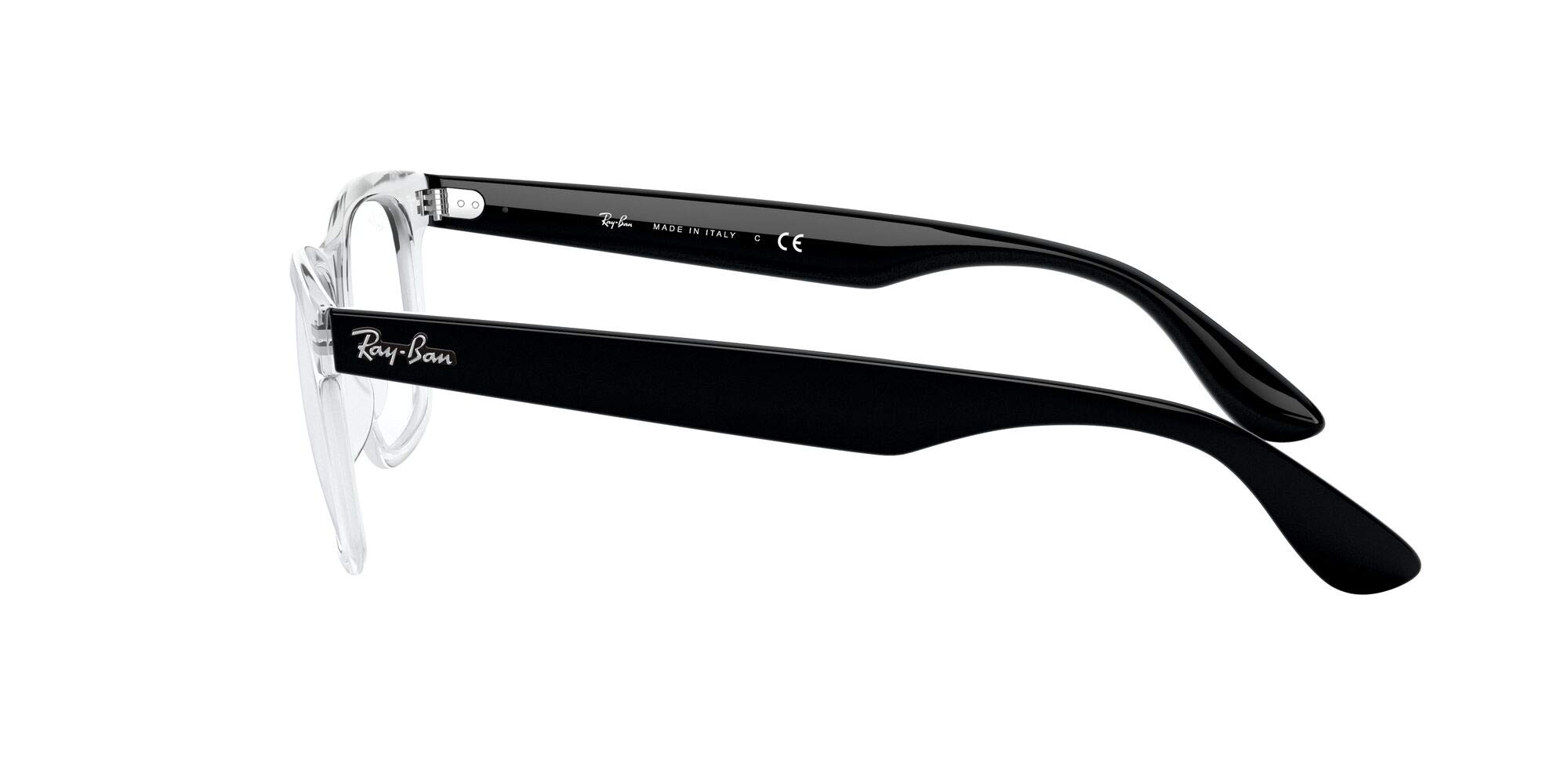 Ray-Ban RX4640V Square Prescription Eyeglass Frames, Transparent/Demo Lens, 50 mm