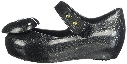 Mini Melissa Baby-Girl's Mini Ultragirl Heart ME Ballet Flat, Black, 6 Medium US Toddler