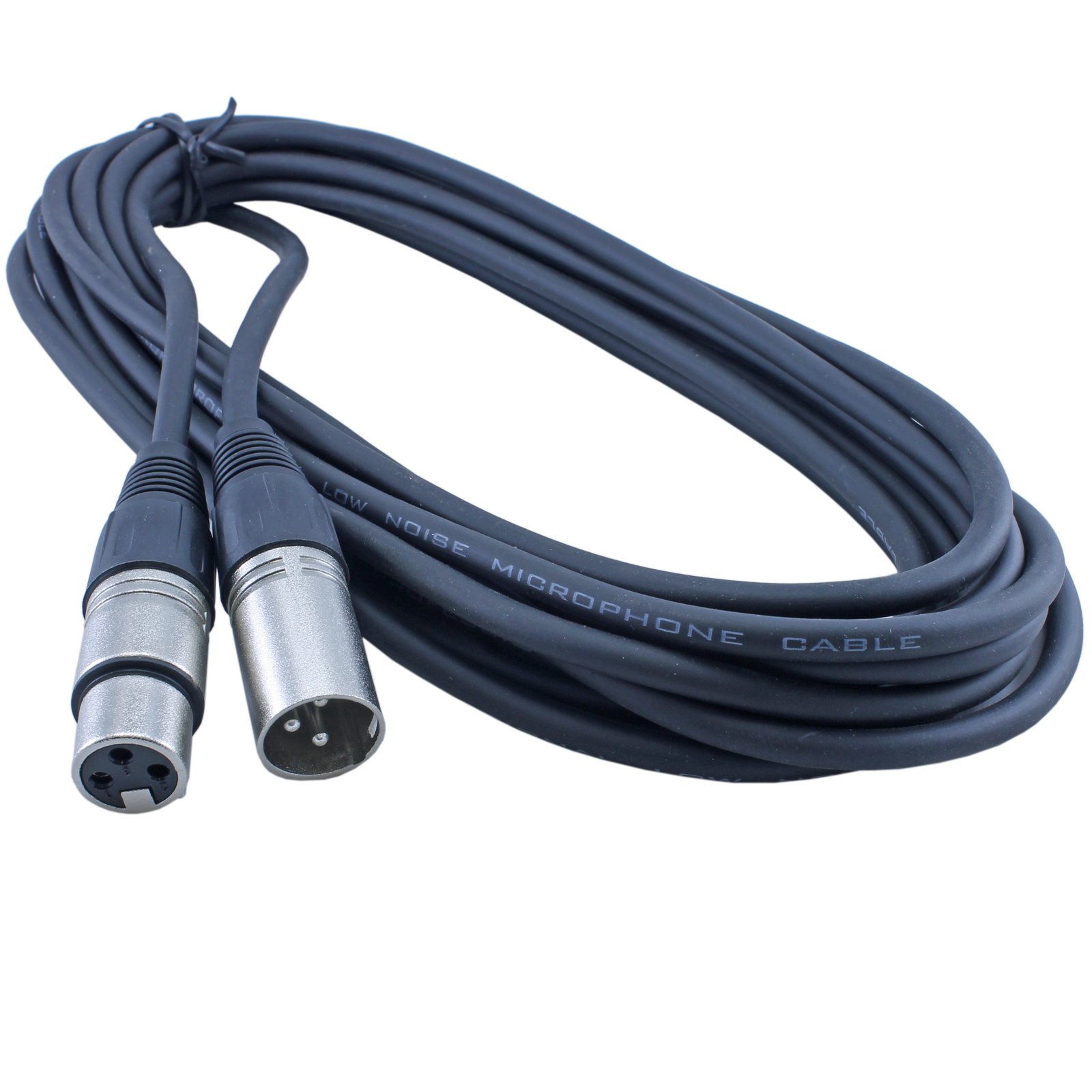 MCS 10 Pack 3pin 20 Ft Foot XLR Male to Female Mic Cord Microphone Cable (Ten)