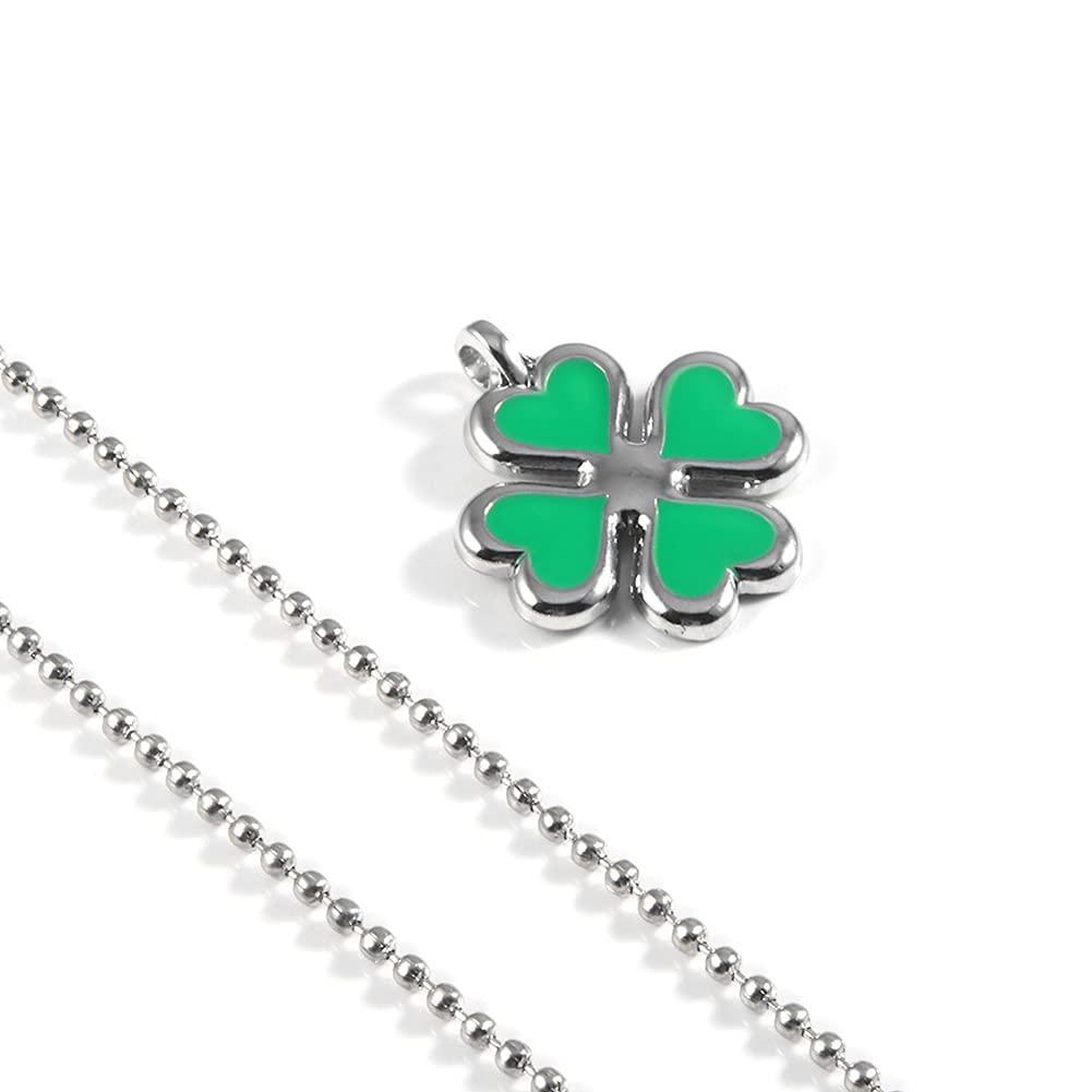 PPONE Anime Hanagaki Takemichi Necklace Darken Cosplay Hinata Tachibana Necklace Couple Clover Pendant (2pc)