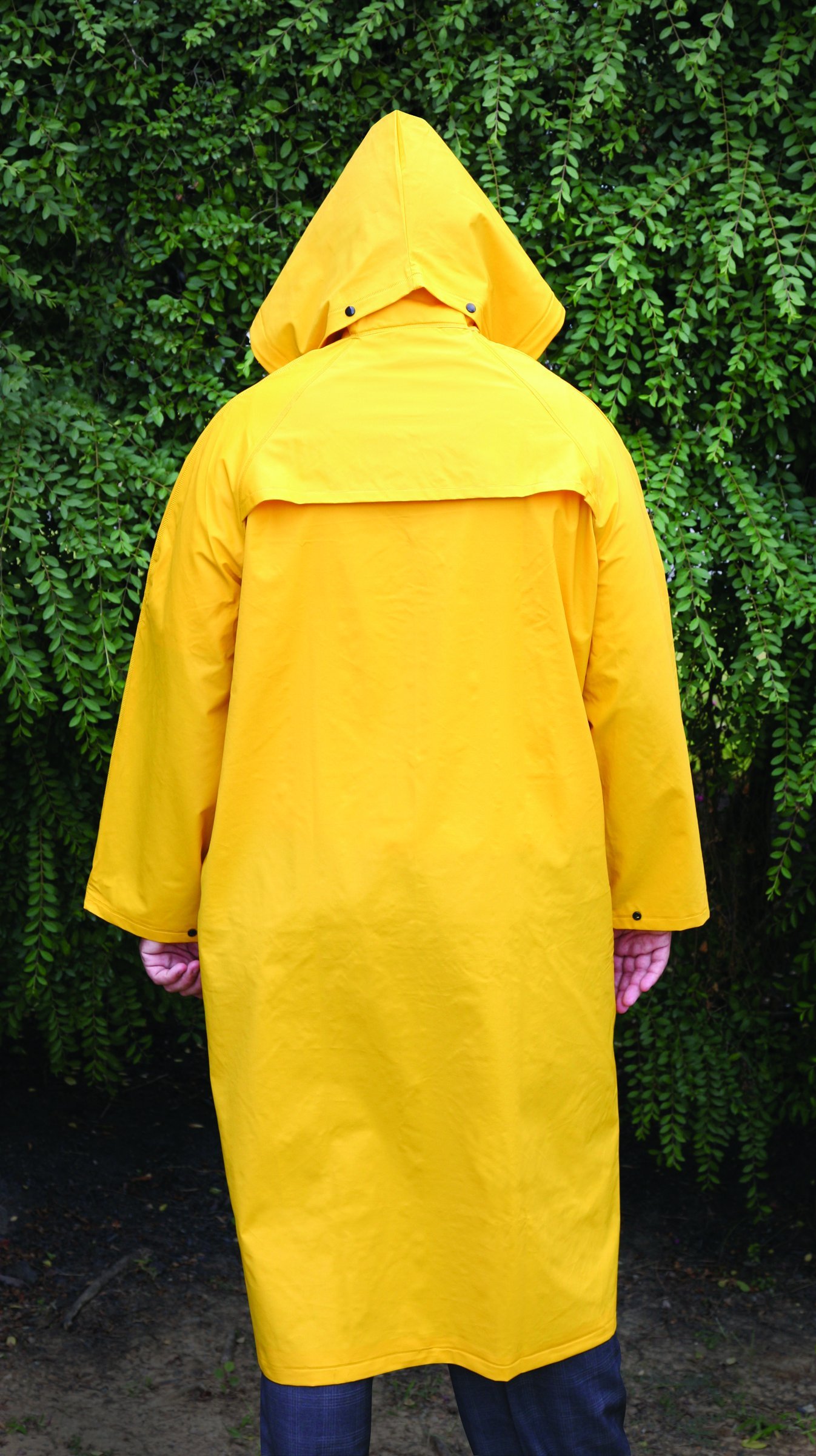 MCR Safety 200CX5 49-Inch Classic PVC/Polyester Coat with Detachable Hood, Yellow, 5X-Large