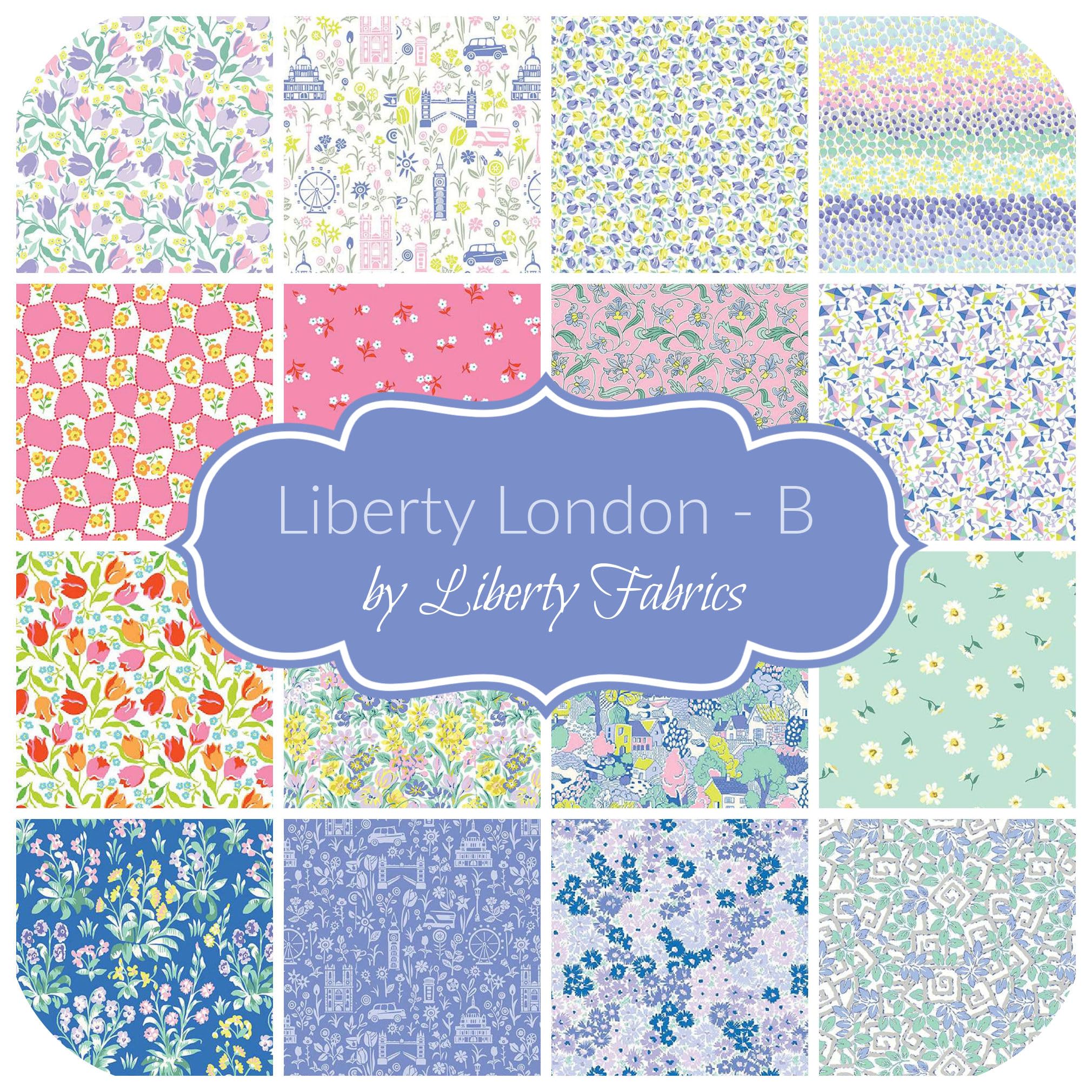 Liberty London - B Jelly Roll (40 Pieces) by Liberty Fabrics for Riley Blake 2.5 x 44 inches (6.35 cm x 111.76 cm) Fabric Strips DIY Quilt Fabric