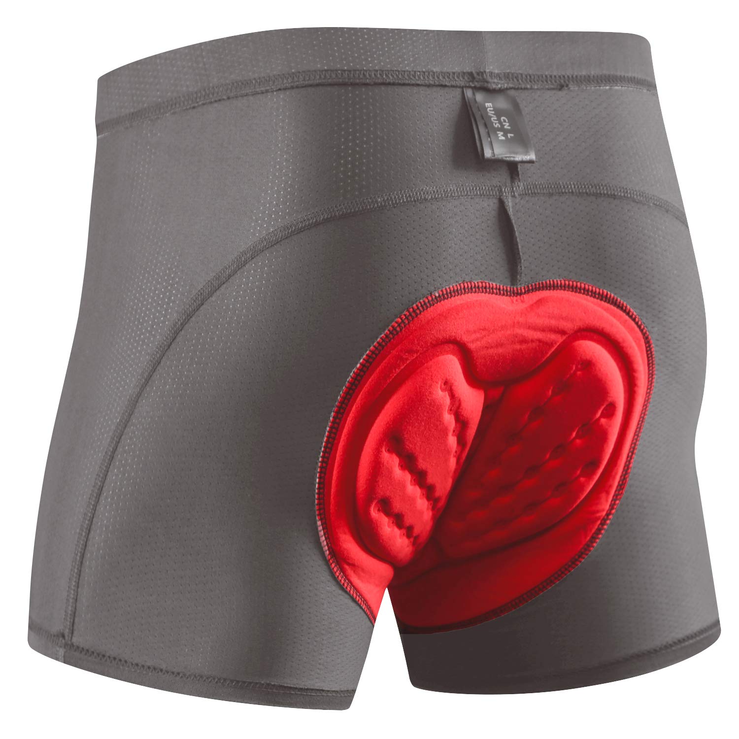 MUCUBAL Men's 3D Padded Cycling Underwear shorts MTB Bike Bicycle Undershorts(Grey,XXL)