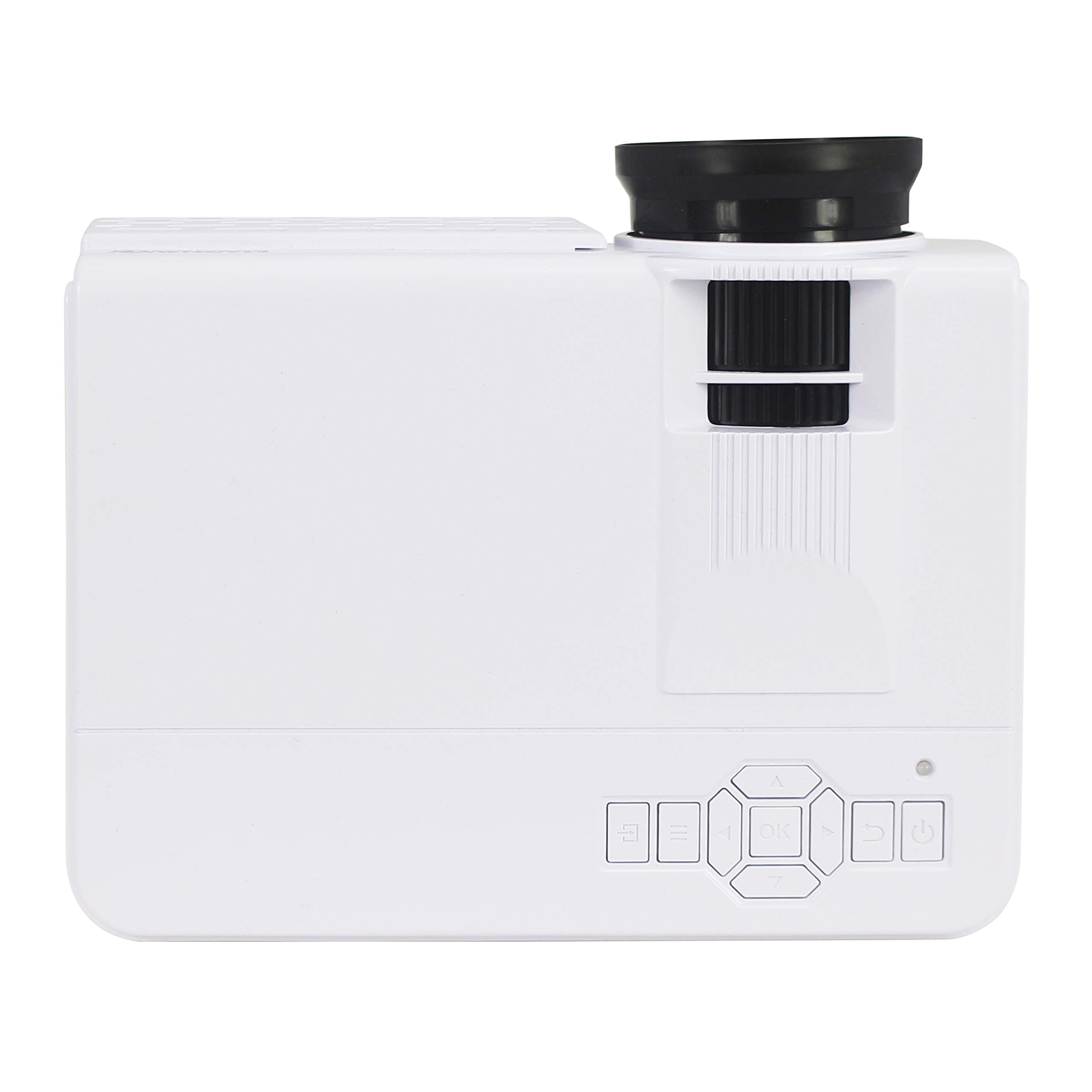 Magnavox MP601 Portable Home Theater Projector with Bluetooth Wireless Technology and Remote in White | Supports 1080p HD Quality | HDMI, USB, AV, & VGA Ports |