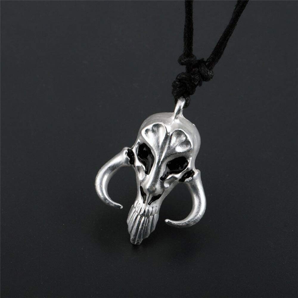 OfficialOtaku Mythosaur Skull Silver Pendant Necklace