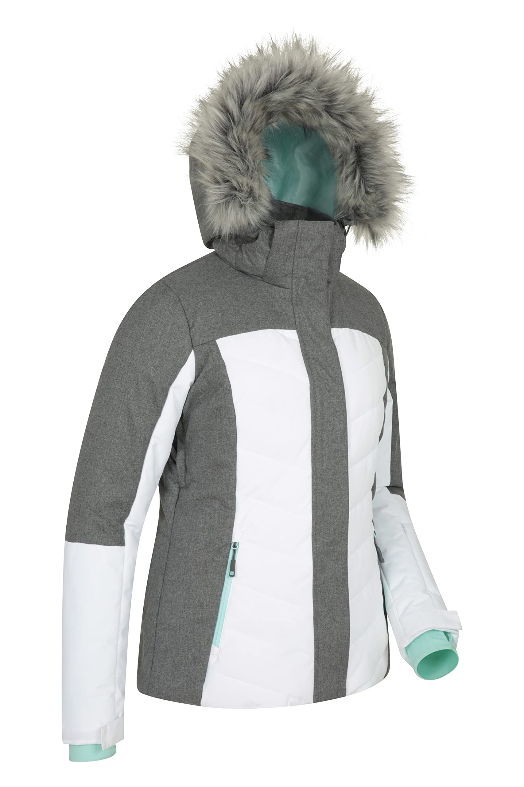 Mountain Warehouse Pyrenees Womens Padded Ski Jacket - Waterproof White 12