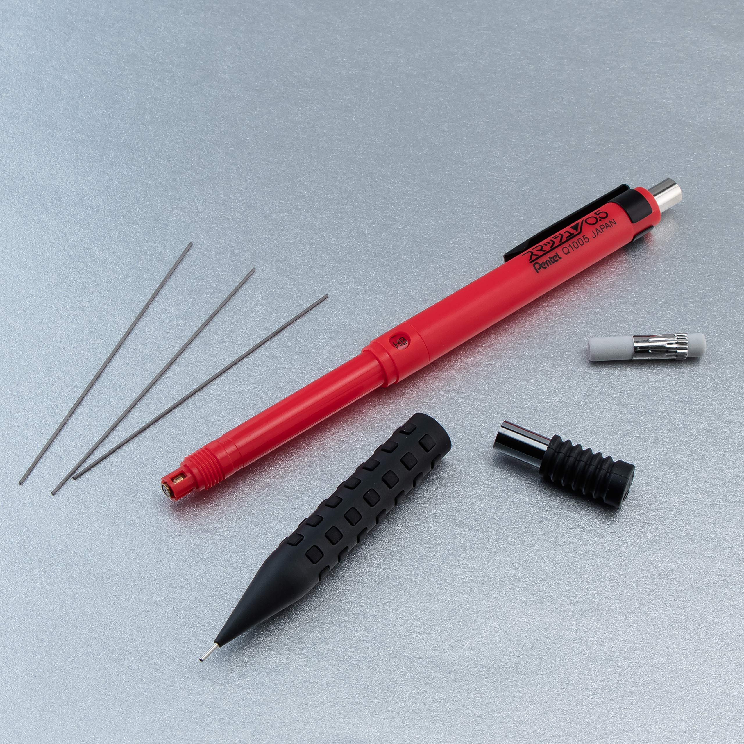 Pentel Smash Drafting Mechanical Pencil (0.5mm) - Special Edition Red Accents w/Tube (Q1005LAB-TB)