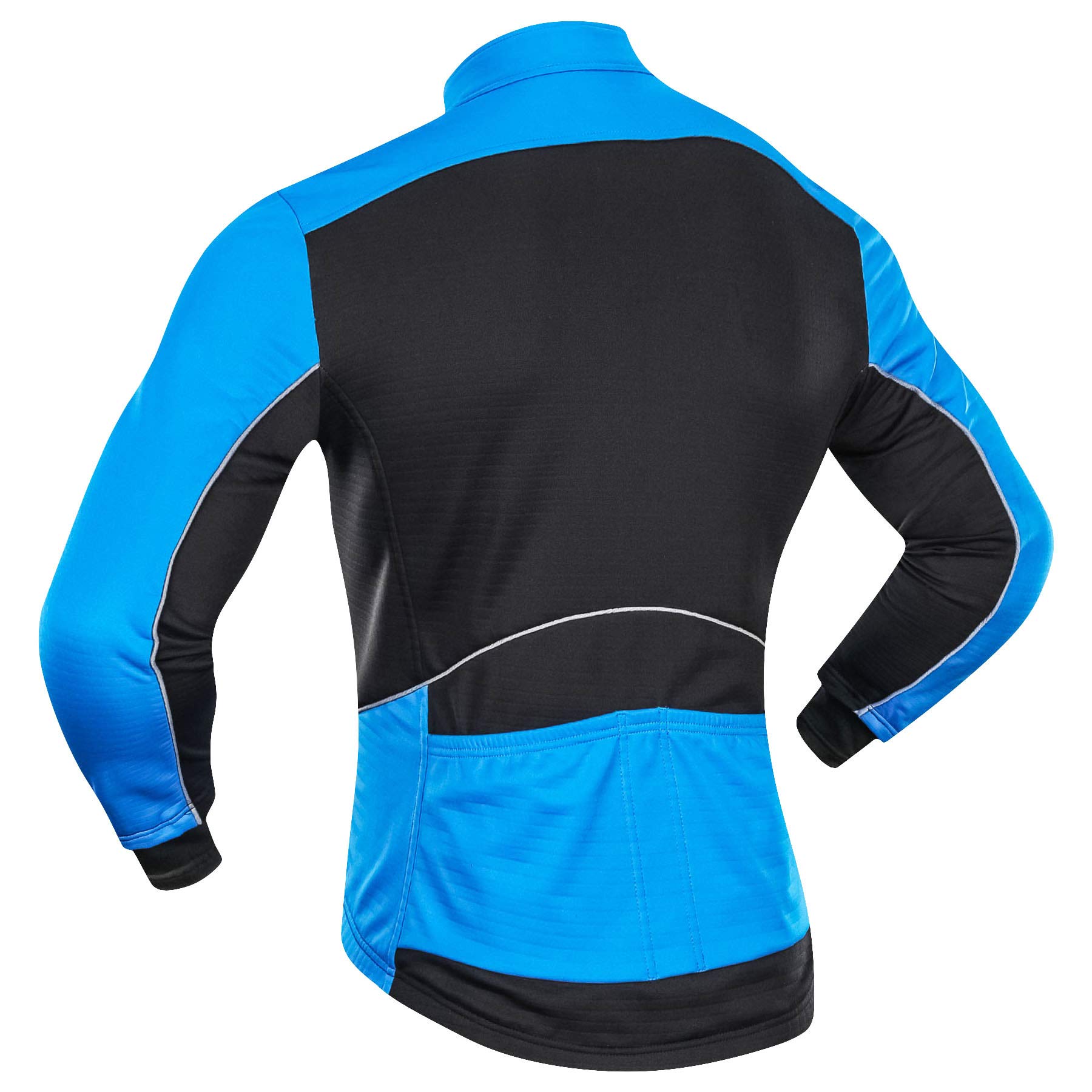 MUCUBAL Men's Cycling Jacket Windproof and Water-Resistant Coat Winter Thermal Breathable Bike Windbreaker(Black,S)