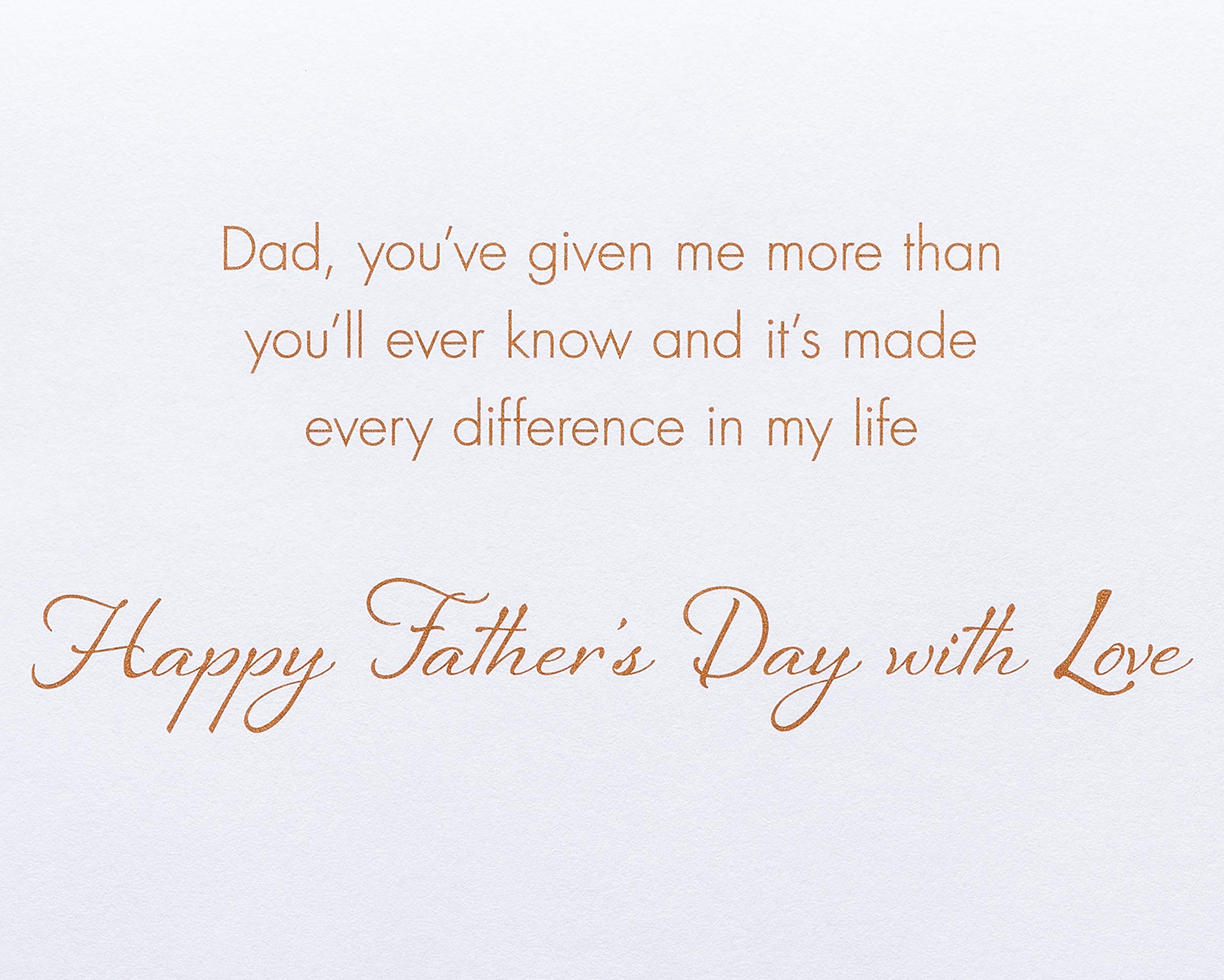Papyrus Fathers Day Card for Dad (Made Every Difference In My Life)