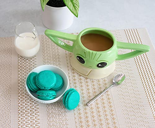 STAR WARS: The Mandalorian Grogu Sculpted Ceramic Mug | Holds 20 Ounces