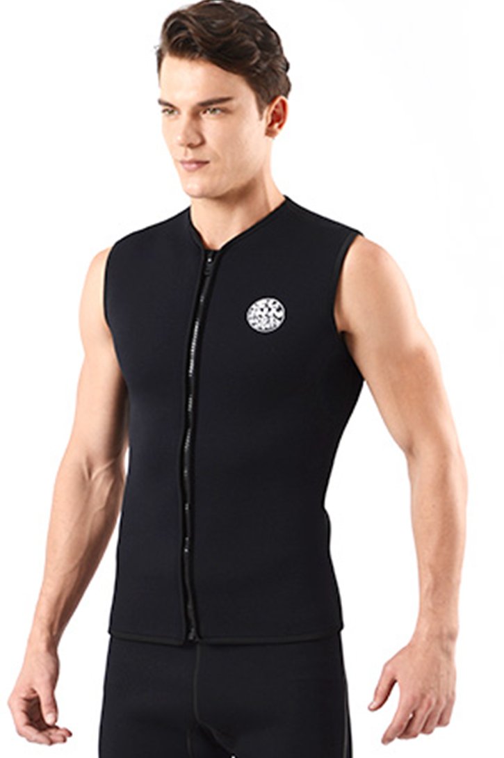 Micosuza Unisex Wetsuit Vest Top Premium Neoprene 3mm Sleeveless Front Zipper for Diving Surfing Swimming Snorkeling