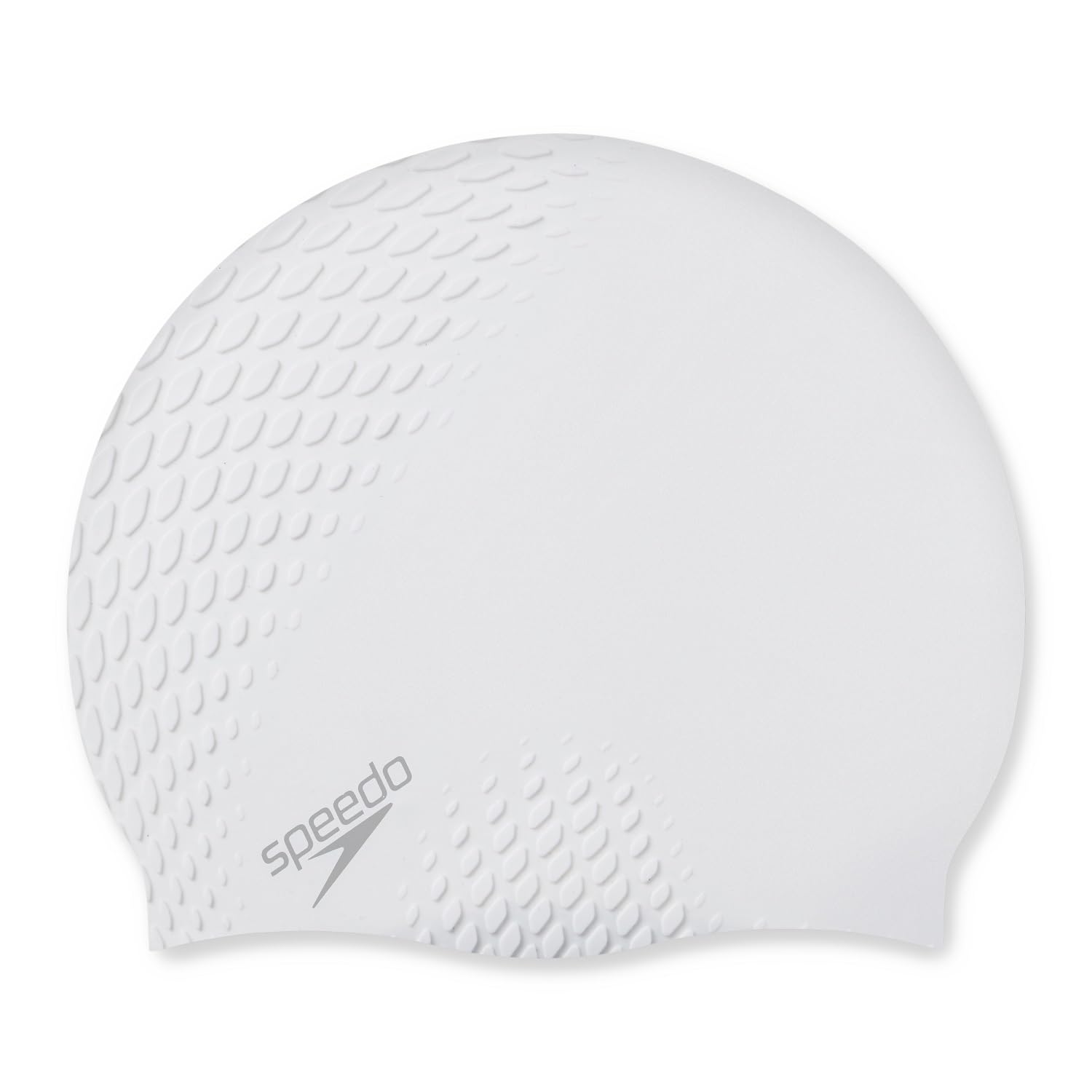 Speedo Unisex Adult Bubble Active + Swimming Cap, White, One Size