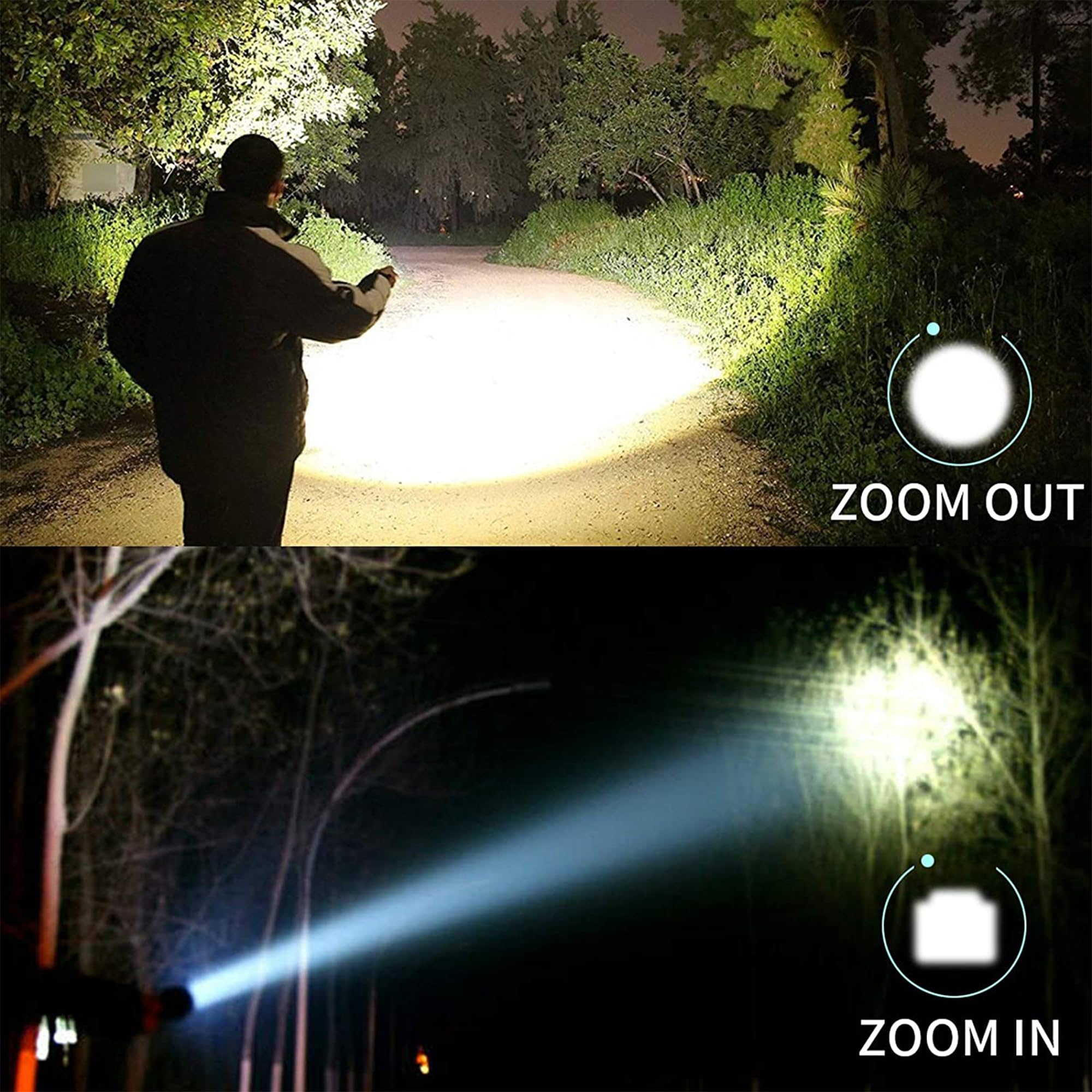 Morpilot Blacklight Flashlights, 2 in 1 LED UV Blacklight with 500LM Highlight, 4 Modes, 395nm Black Light Flashlight for Pet Urine/Scorpion Detection/Night Fishing/Travel/Camping, 2pcs