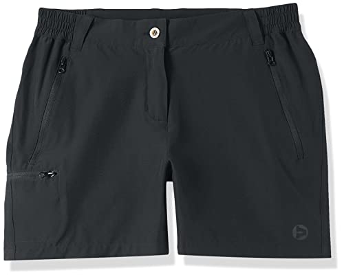 Outdoor Ventures Women's 5" Hiking Shorts Stretch Lightweight Golf Shorts Quick Dry UPF 50+ Cargo Short for Camping, Travel Black