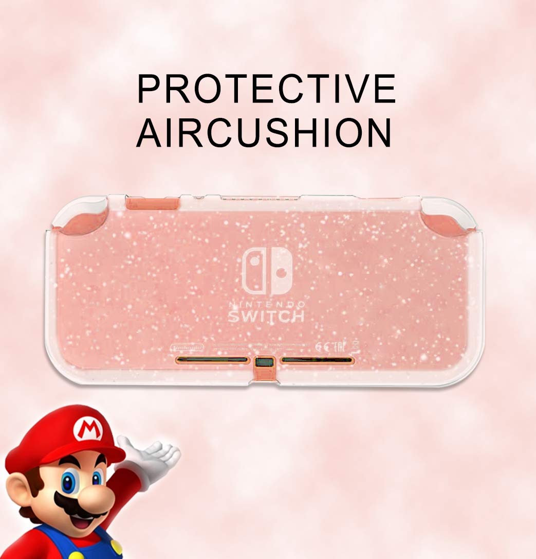 Moxiaomo Protective Case for Nintendo Switch Lite,Switch Lite Case with Screen Protector and Glitter Bling Soft TPU Cover with Shock-Absorption and Anti-Scratch Case(2Pack Screen Protector )