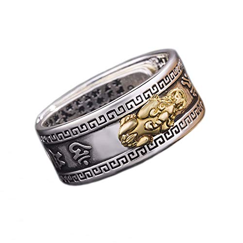 silver money Pi Xiu ring mascot Do old jewelry Solicit wealth good luck