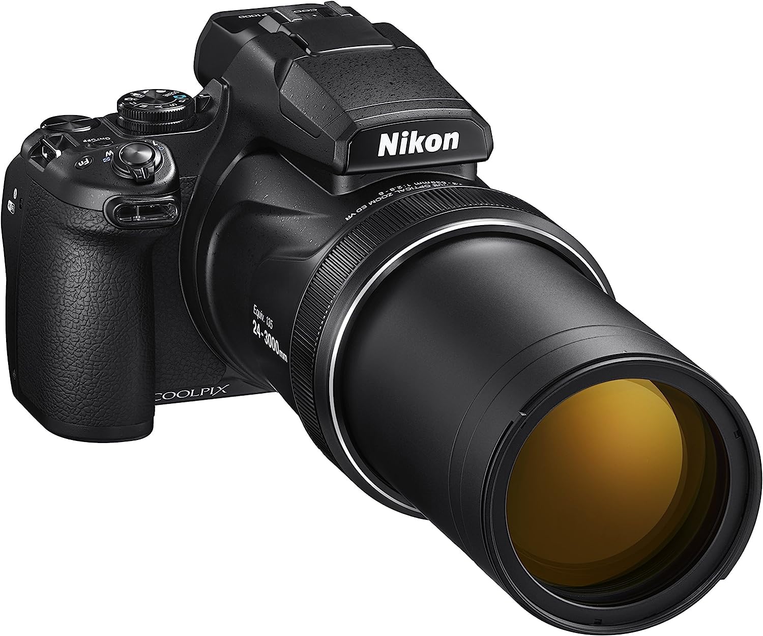 Nikon COOLPIX P1000 16.8MP Digital Camera with 3.2" LCD Black Bundle with 2X 64GB Memory Cards, Tripod, Carrying Case + More