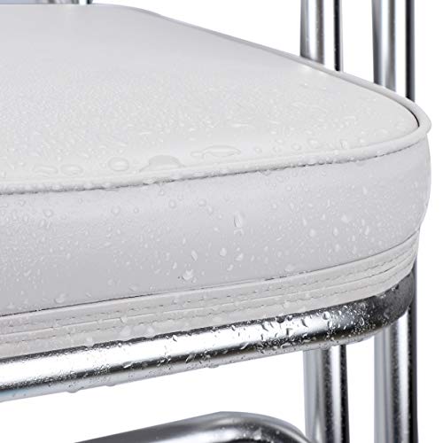 NORTHCAPTAIN D1 Premium Folding Deck Chair Boat Seat With Aluminum Frame,White
