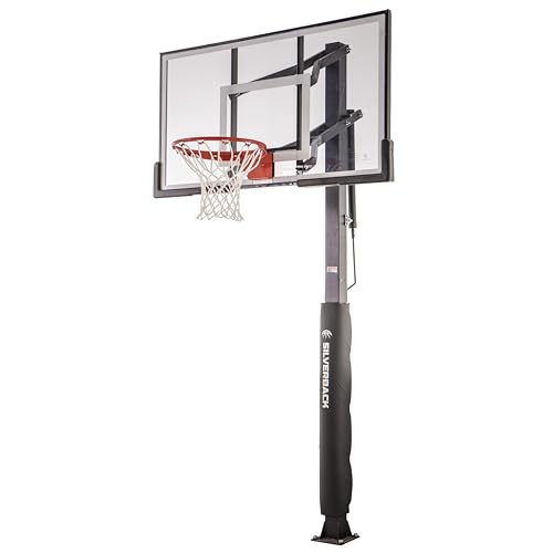 Silverback Ghost Basketball Goal with 60-Inch Tinted Tempered Glass Backboard