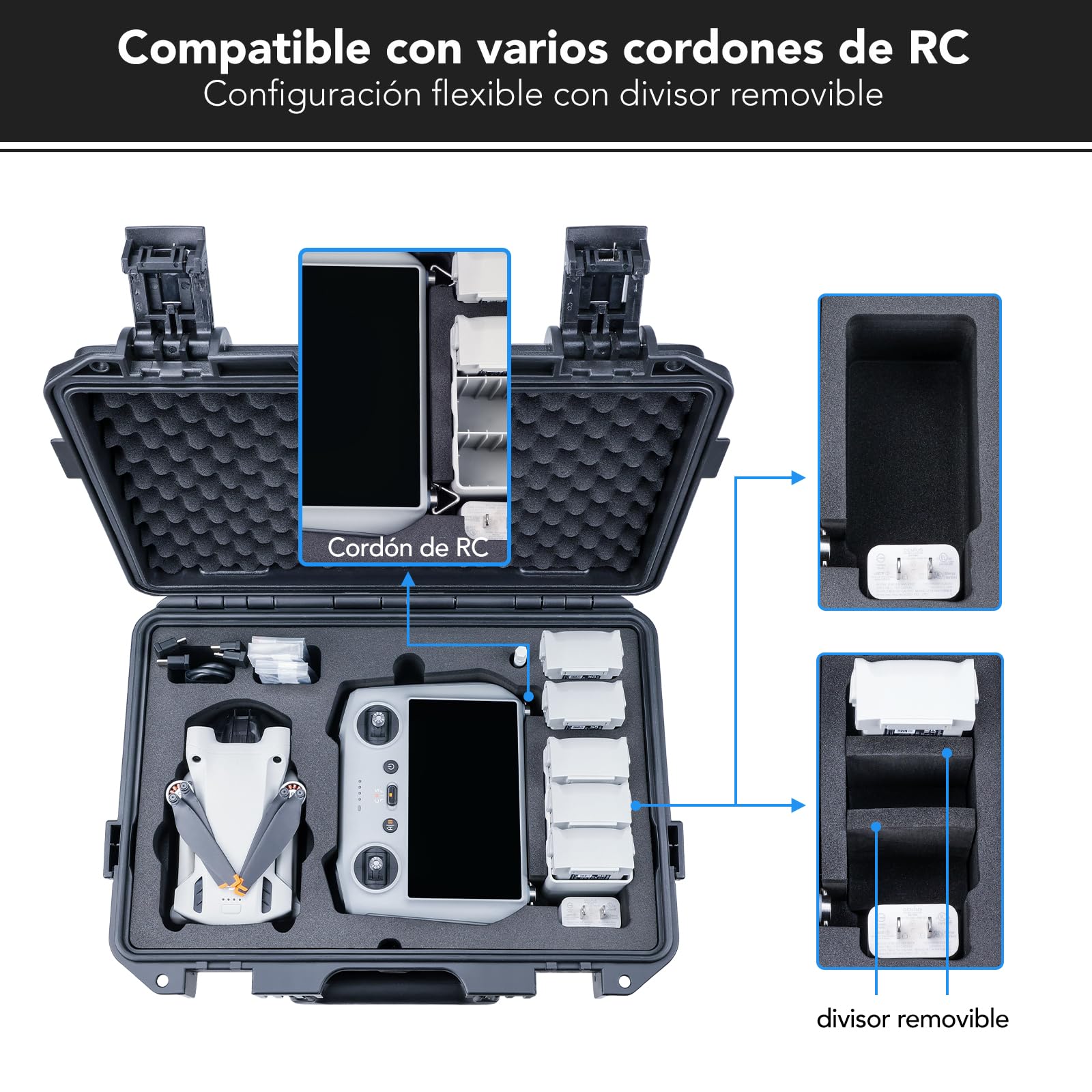 Lykus Titan MM330 Waterproof Hard Case for DJI Mini 3/Mini 3 Pro and DJI RC [CASE ONLY]