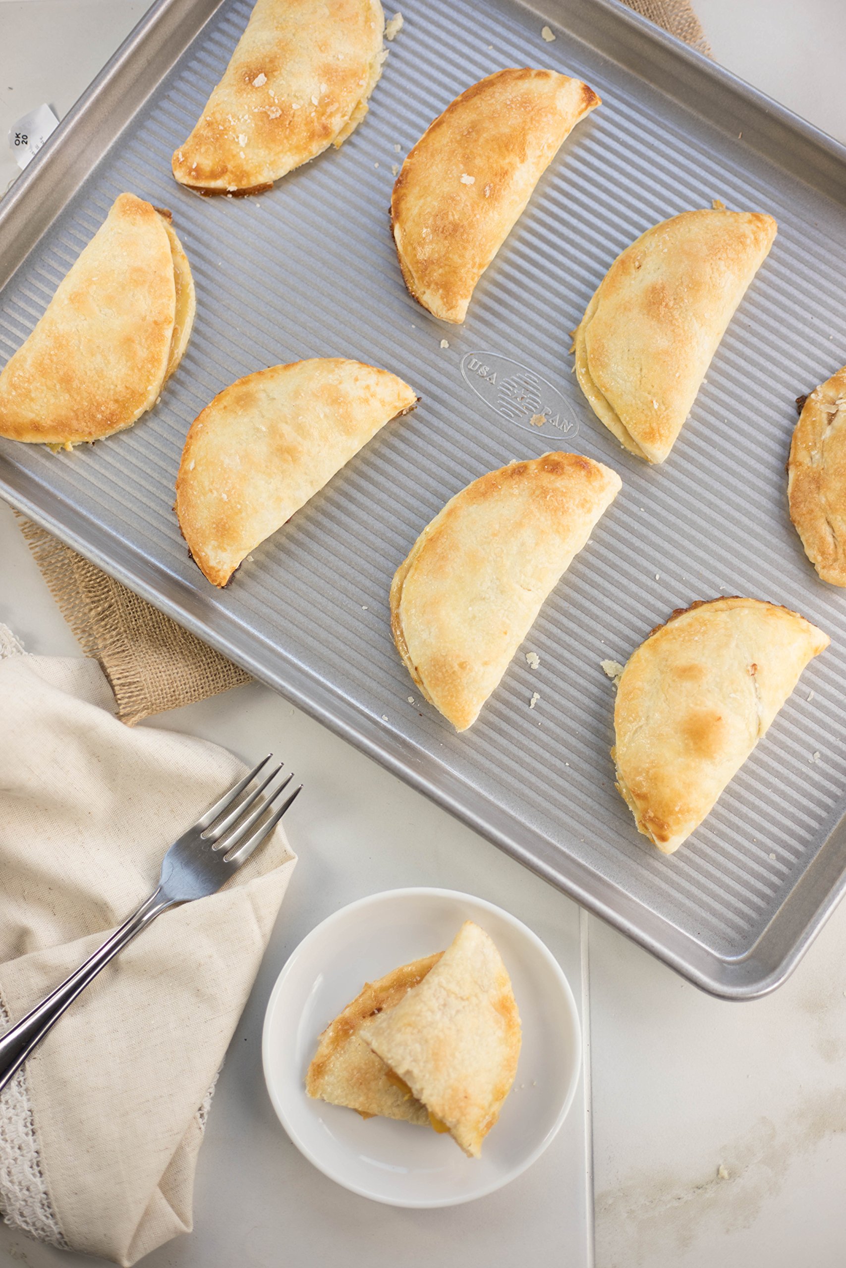 USA Pan Nonstick Quarter Sheet Pan Set of 2 and USA Pan Bakeware Half Sheet Pan Set of 2, Aluminized Steel