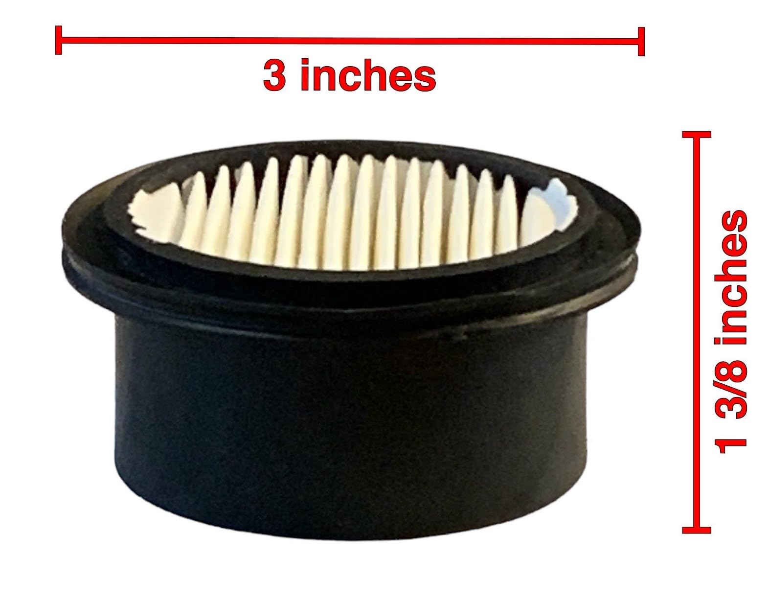 Sellerocity American Made 3 Inch Outside Diameter (Measure Your Filter, Please) Compressor Air Filter, High Pleat Count Element Compatible with Dewalt Craftsman Porter Cable AC-0331