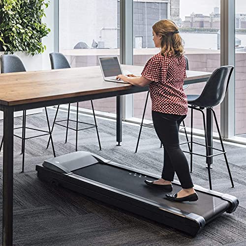 LifeSpan Fitness – TR5000-DT3 Under Desk Walking Pad Treadmill for Home Workout & Office Use, Whisper Quiet Under Table Treadmill, 0.4 to 4.0 mph Portable Treadmill, LED Retro Console