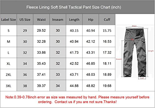 MAGCOMSEN Tactical Pants Men Waterproof Pants Camping Pants Hiking Pants Winter Pants Skiing Pants Snow Pants Black