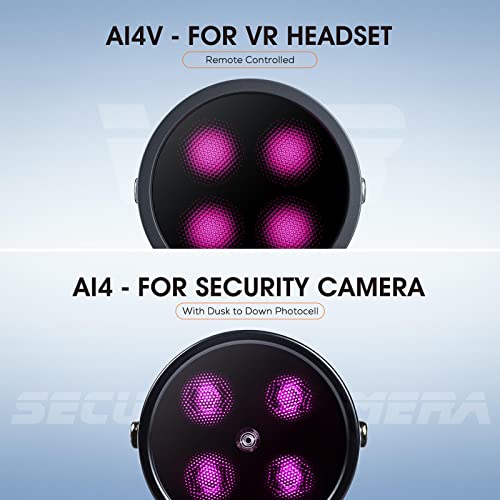 Tendelux AI4V IR Illuminator for VR Headsets, Wide Angle Infrared Light for Enhancing Tracking Sensitivity in The Dark, Compatible with Meta Quest 2 & More Black