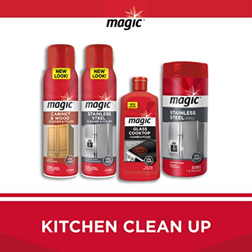 Magic Stainless Steel Wipes - Removes Fingerprints, Residue, Water Marks and Grease From Appliances - Works Great on Refrigerators, Dishwashers, Ovens and More - 30 Count
