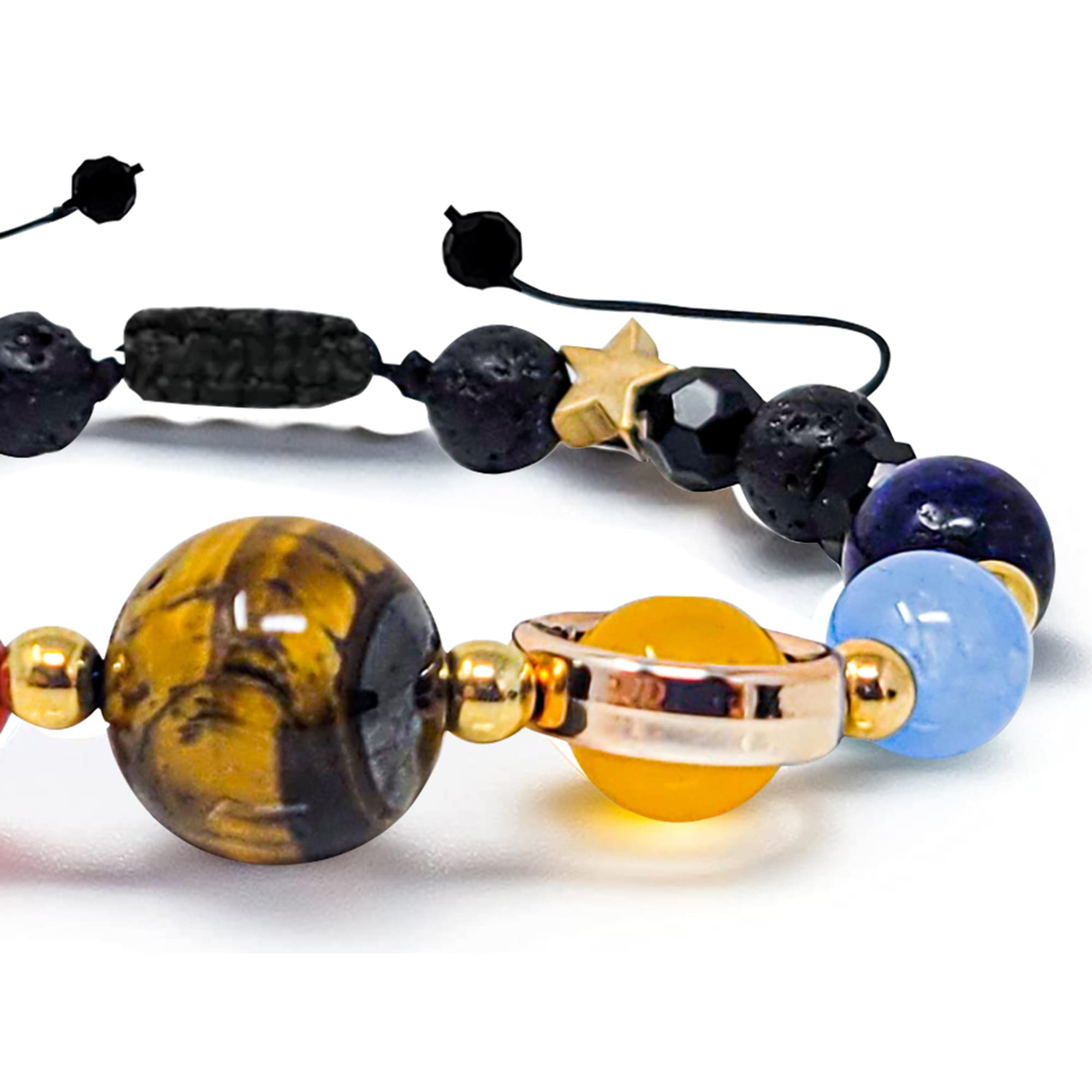Nostalgish Solar System Bracelet [Better Quality, Lower Price] - Universe Galaxy The Eight Planets Guardian Star Natural Stone Beads Bracelet Strand Stretch Bangle Gifts Unisex